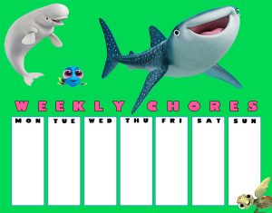 Printable Finding Dory Chore Charts