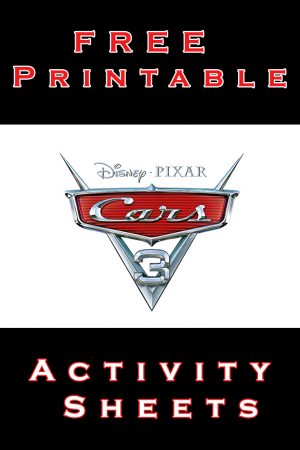 CARS 3 FREE Printable Activity Sheets